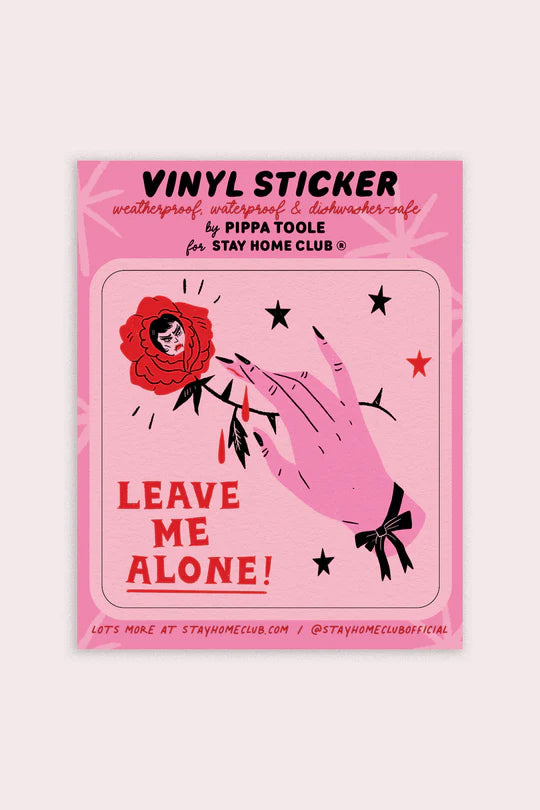Leave Me Alone Sticker – Girl on the Wing