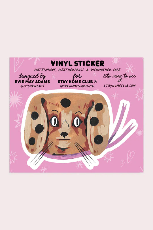 Spotty Dog Sticker – Girl on the Wing